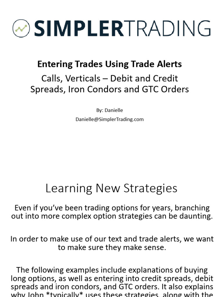 Mastering Options Trade Alerts | PDF | Option (Finance) | Investing