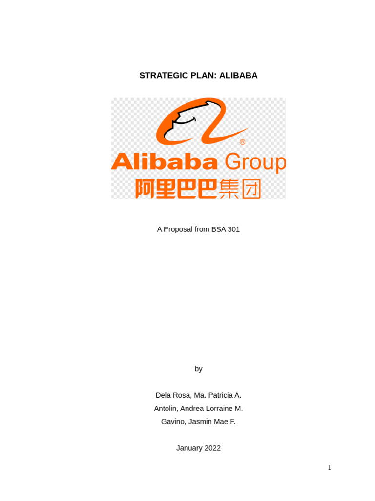 Strategic Plan of Alibaba 1 | PDF | Alibaba Group | E Commerce
