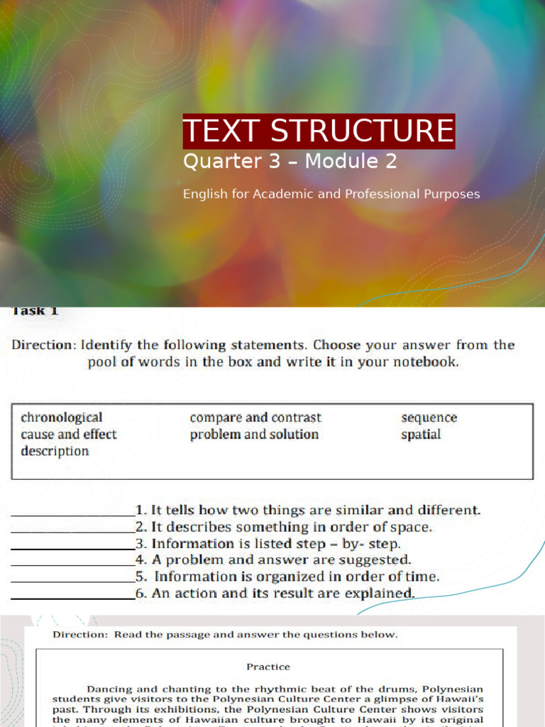 Academic Text Structures Guide | PDF