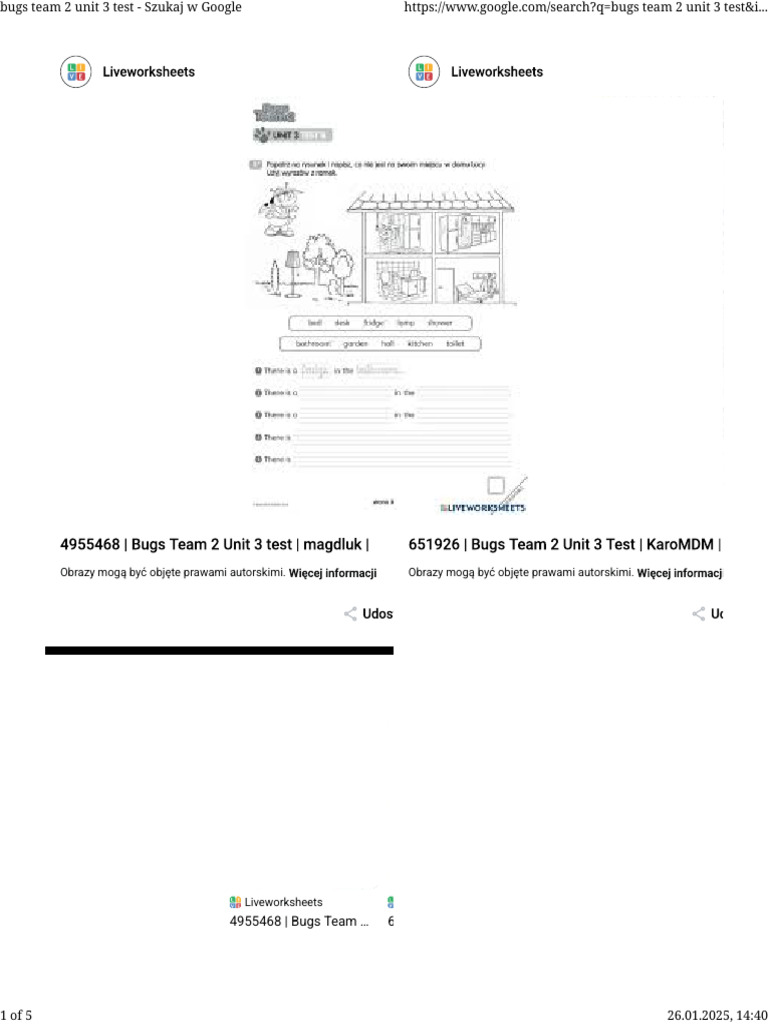 Bugs Team 2 Unit 3 Test - Szukaj W Google | PDF