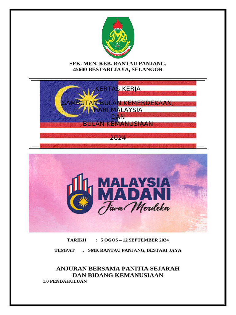 Kertas Kerja Merdeka 2024 | PDF