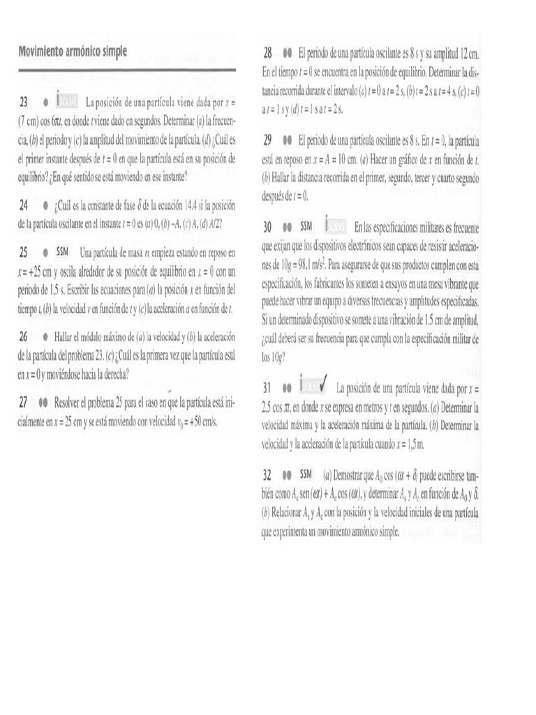 Problemas Oscilaciones Tipler | PDF