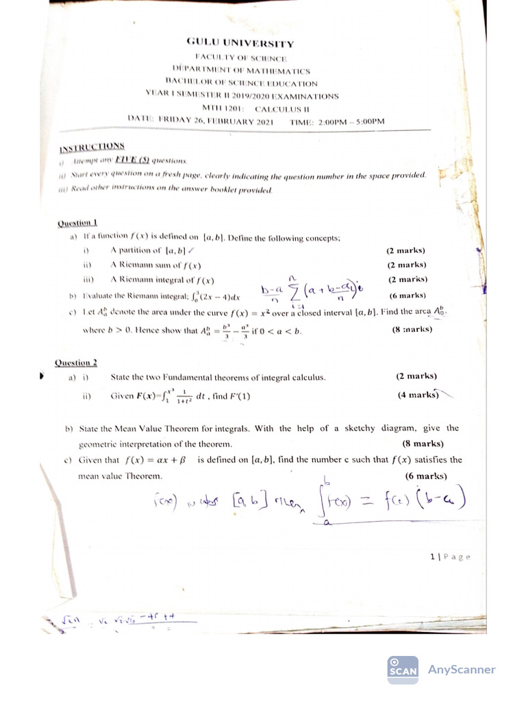 Mathematical Calculus 2,1 | PDF