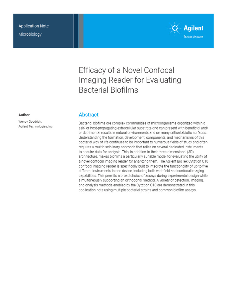 Confocal Imaging for Bacterial Biofilms | PDF | Biofilm | Confocal ...