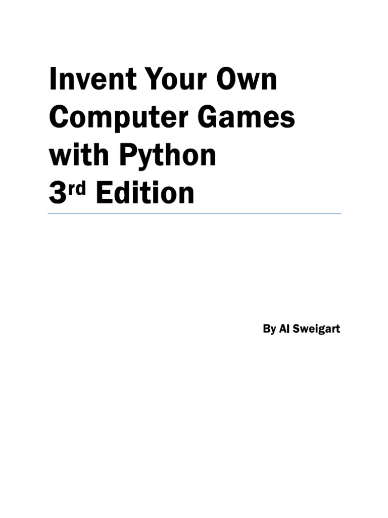 Invent Your Own Games With Pyth | PDF Invent Your Own Games With Pyth | PDF