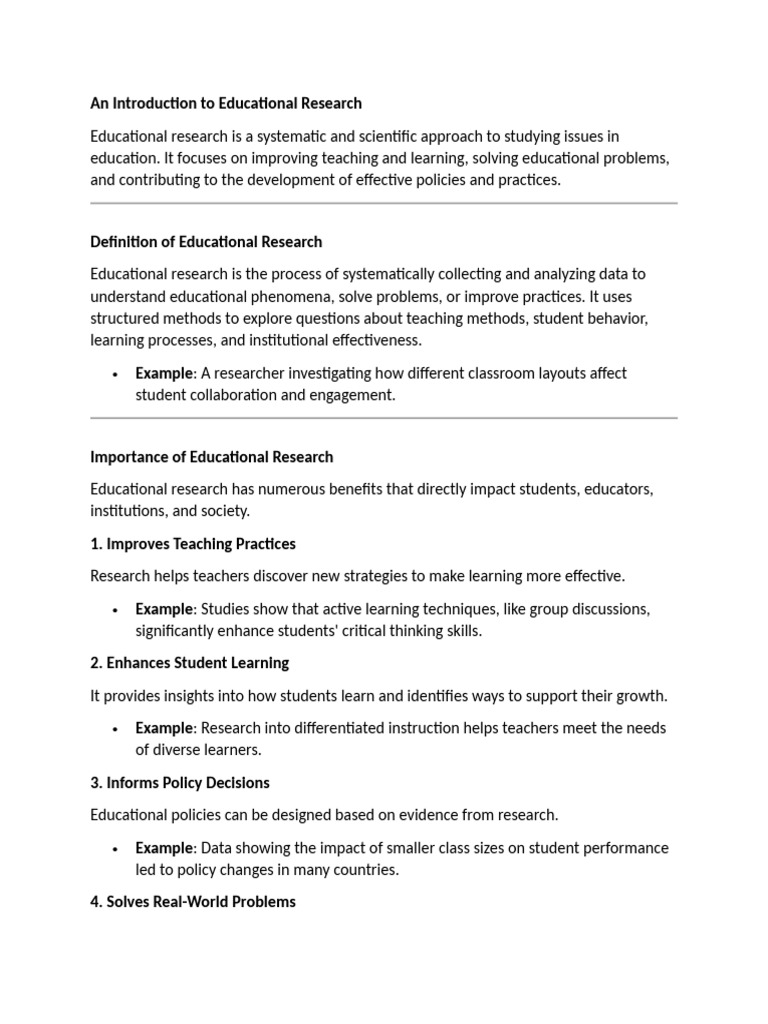 An Introction To Educational Research | PDF | Methodology | Qualitative ...