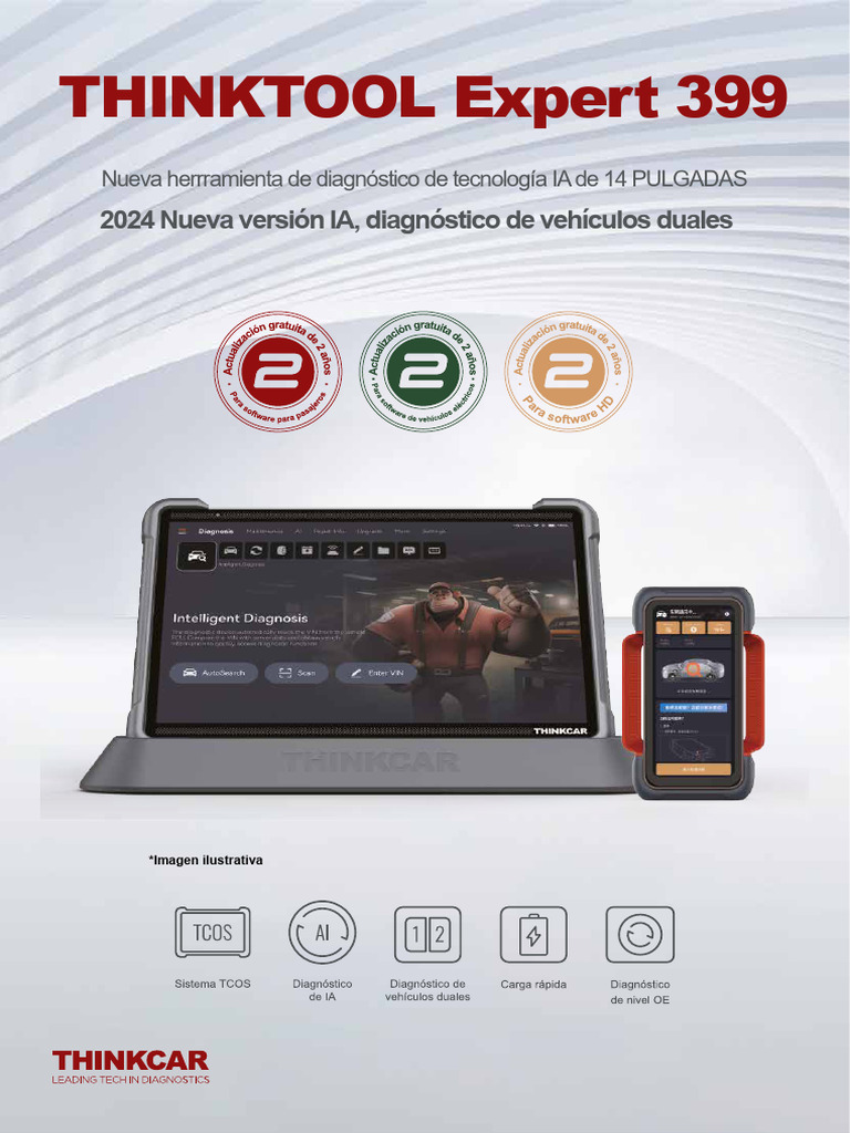 THINKTOOL 399: Diagnóstico IA Vehicular | PDF | Software | Inteligencia ...