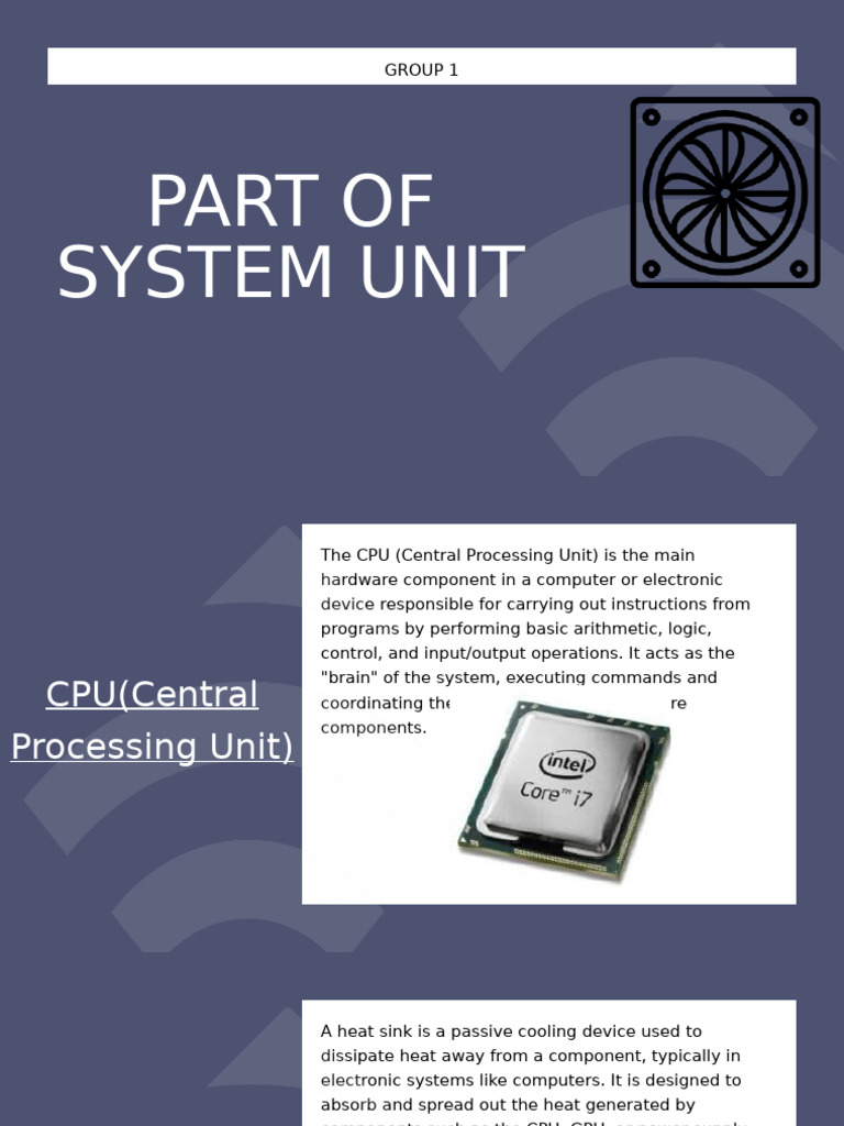 Part of System Unit | PDF | Computer Hardware | Hard Disk Drive