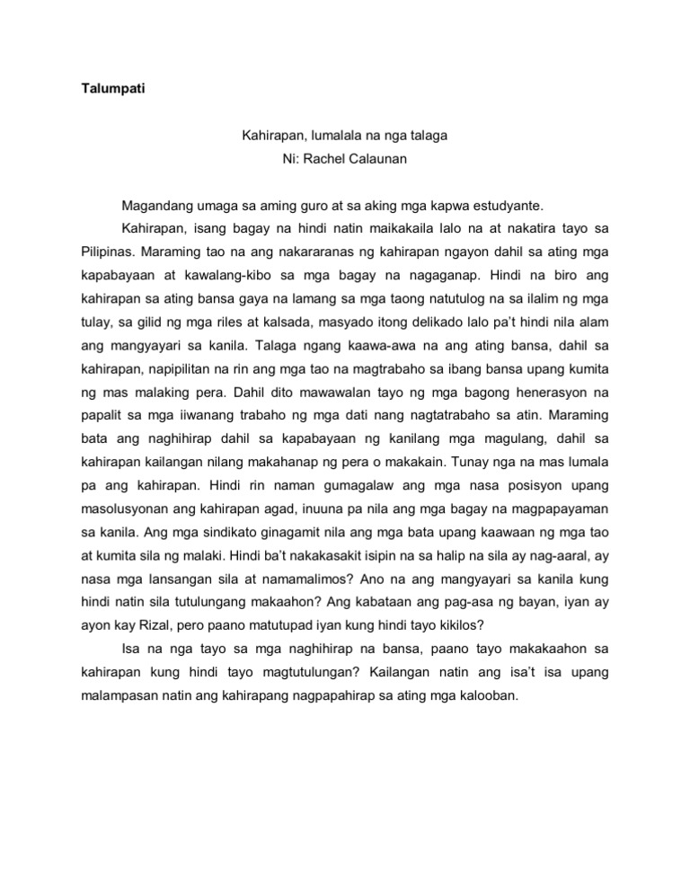 Talumpati | PDF