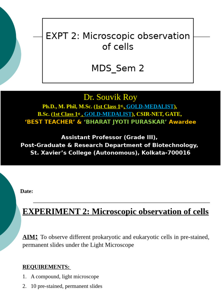 Microscopic Cell Observation Guide | PDF | Cell (Biology) | Mycology
