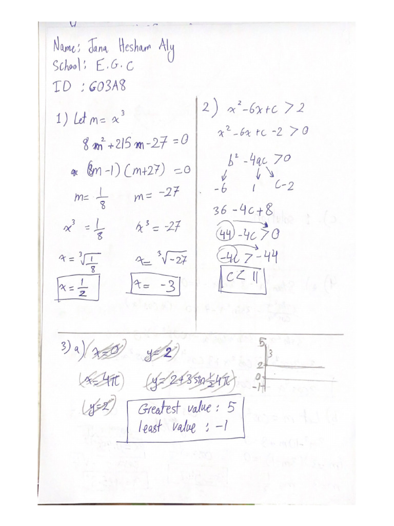 Exam 1 math | PDF