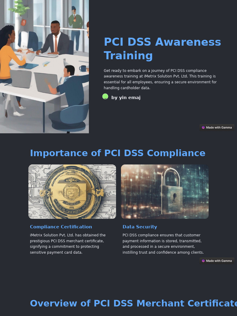 PCI DSS Awareness Training | PDF | Payment Card Industry Data Security Standard | Computer Security