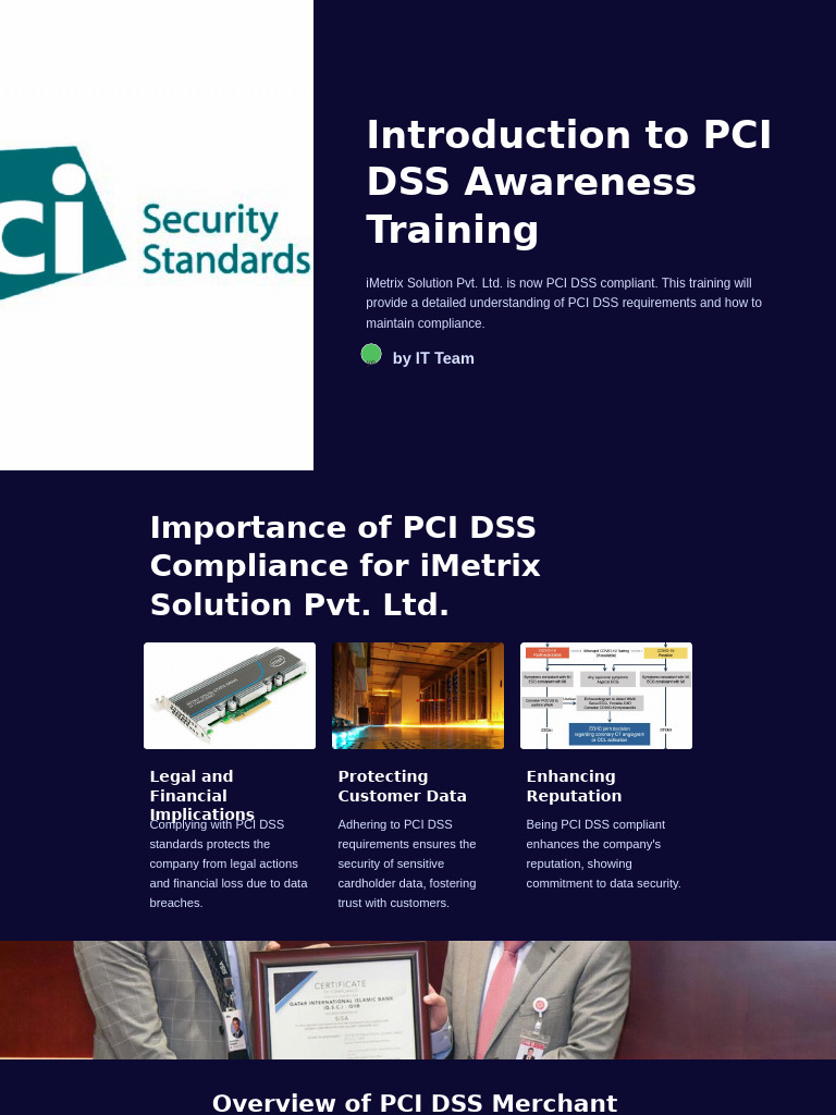 PCI DSS Compliance Training | PDF | Payment Card Industry Data Security Standard | Computer Security