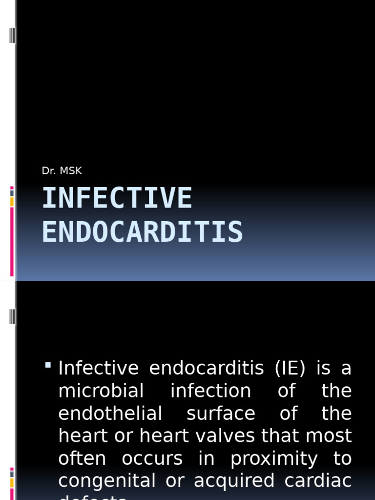 Understanding Infective Endocarditis | PDF | Medical Specialties ...