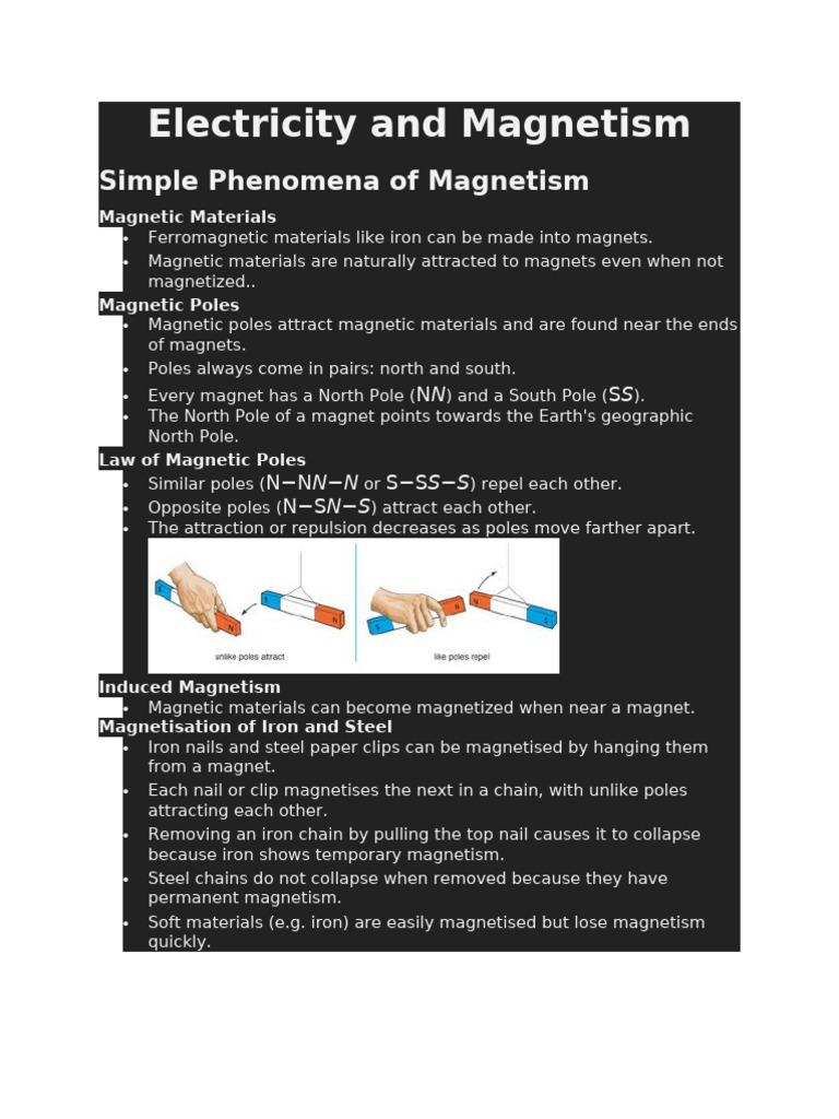 Electricity and Magnetism | PDF