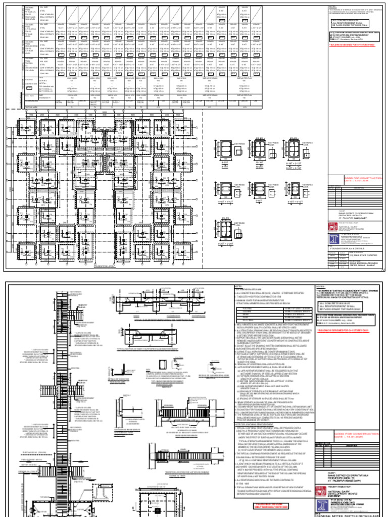 2025.01.13 - (29) 2 BHK Staff Quarter - Stru. Foundation Details GFC DWG | PDF
