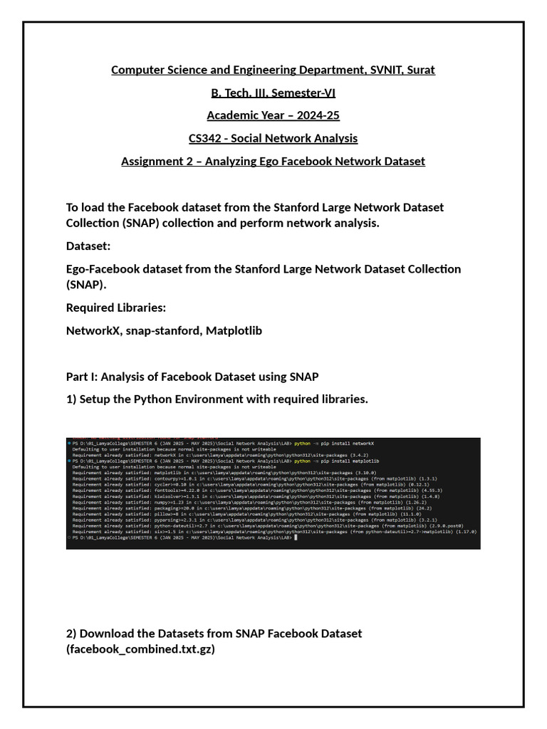 Assignment 2_SNA | PDF