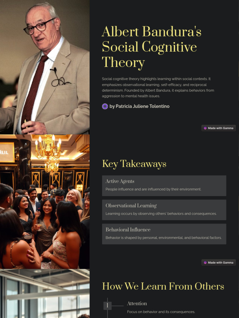 Albert Banduras Social Cognitive Theory | PDF