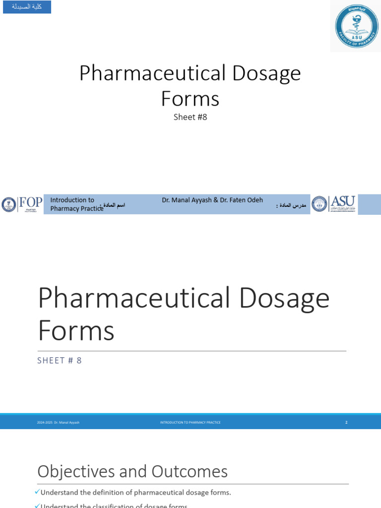 Understanding Pharmaceutical Dosage Forms | PDF | Tablet (Pharmacy ...