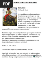 Tata Selo Ni Rogelio Sikat | PDF