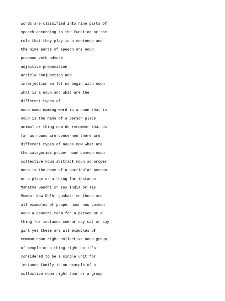 (English (Auto-Generated) ) Parts of Speech II Noun, Pronoun, Adjective ...