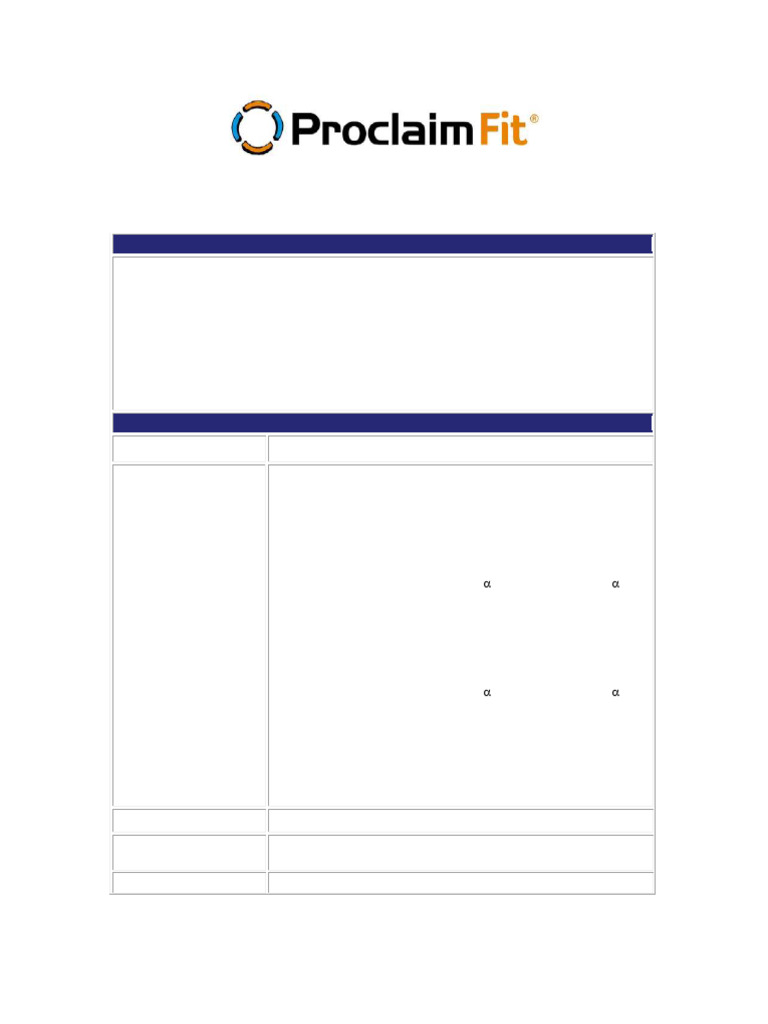 Proclaim Fit Ficha Tecnica 19 Julio 2022 | PDF | Agua