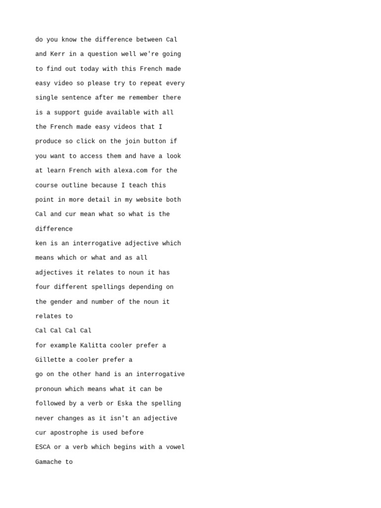 [English (auto-generated)] French Made Easy_ QUEL vs. QUE - What's the ...