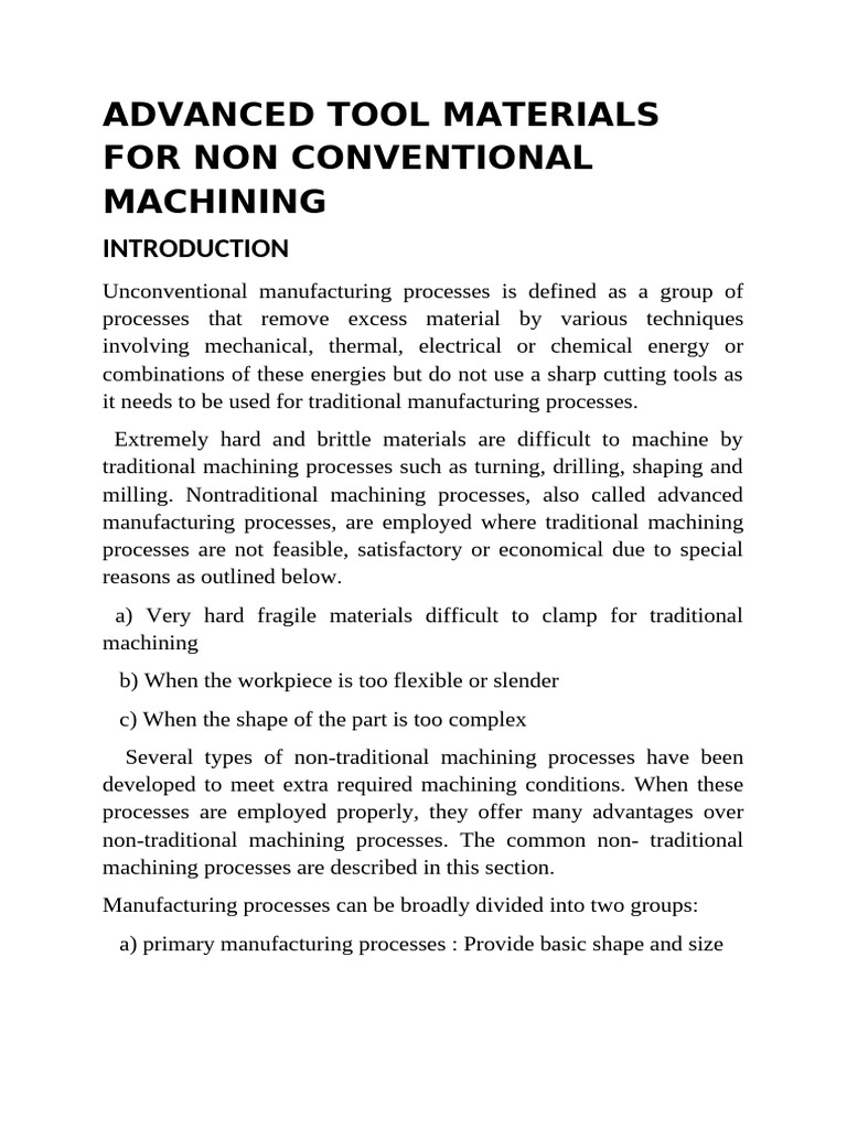 Ntma Assignment | PDF | Machining | Electrode