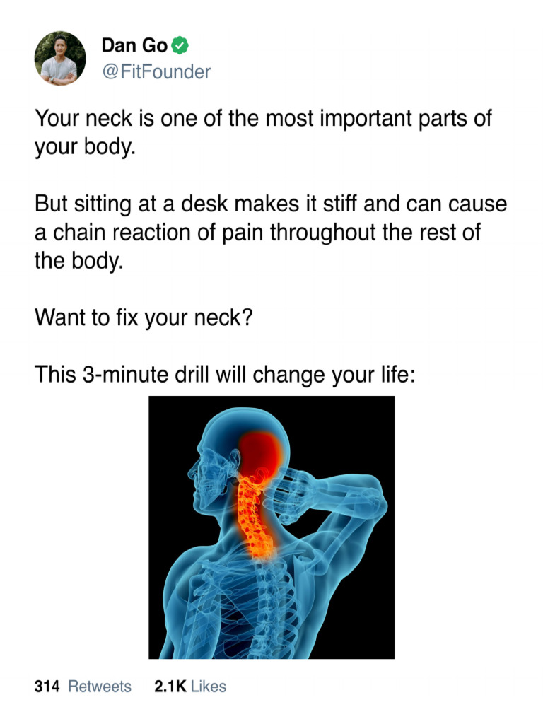 This 3-Minute Neck Drill Will Change Your Life | PDF