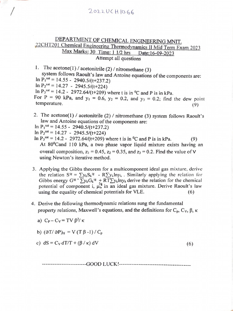 3 Semester Pyq | PDF | Gasification | Pressure Measurement