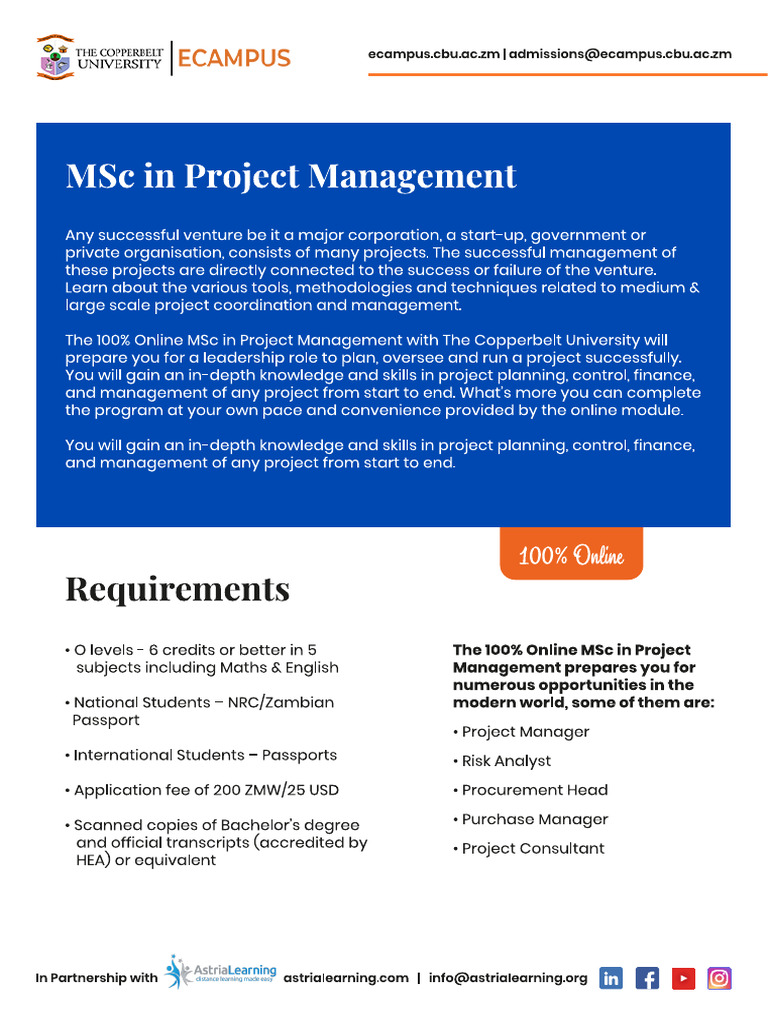 MSC in Project Managment | PDF