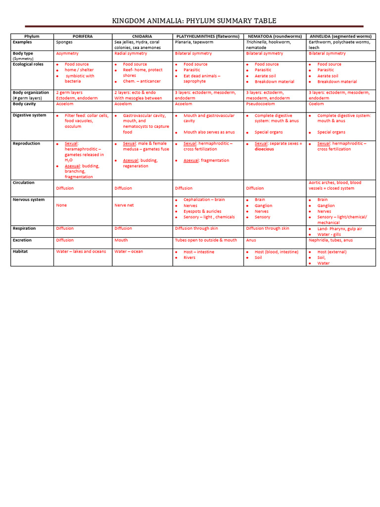 2 phylum | PDF | Nematode