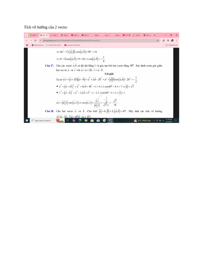 Tích Vô Hư NG C A 2 Vecto | PDF