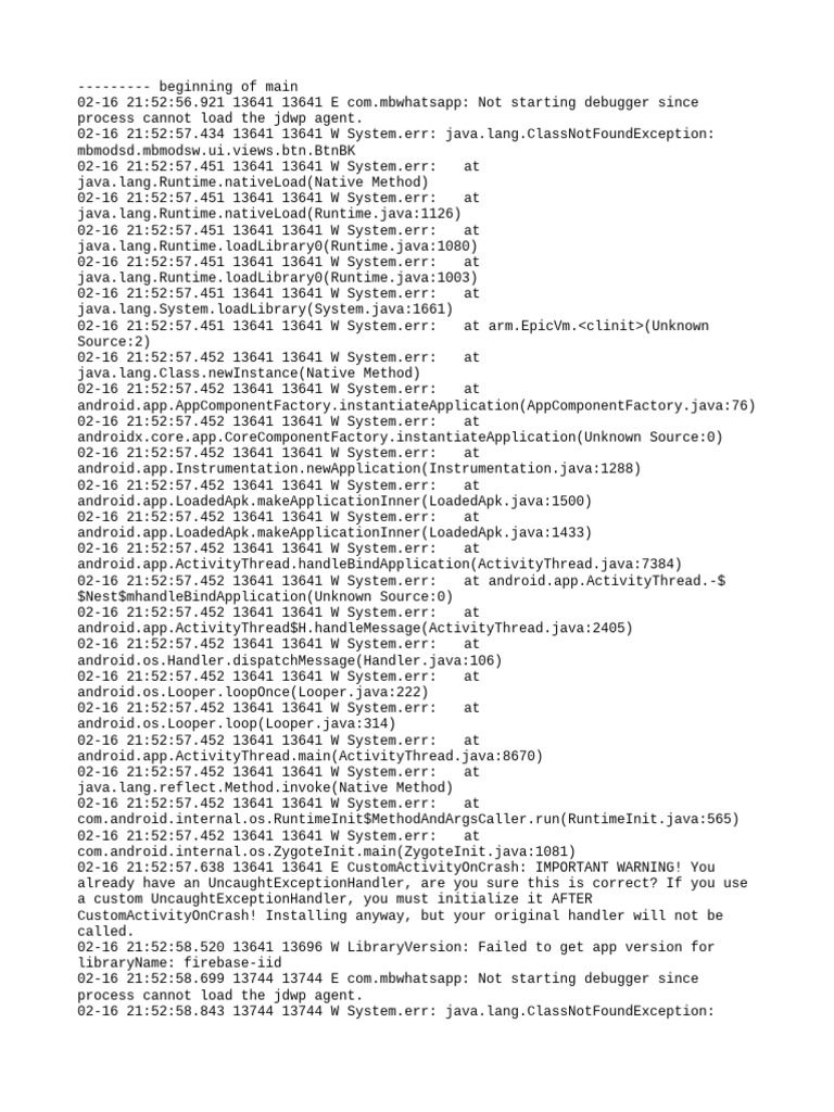 Logcat | PDF | Java (Programming Language) | Android (Operating System)