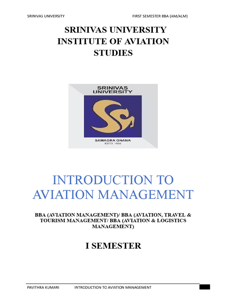 Aviation Management Course Syllabus | PDF | Aviation | Airship