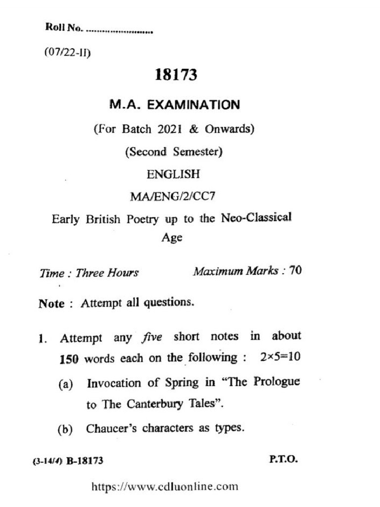 Early British Poetry | PDF