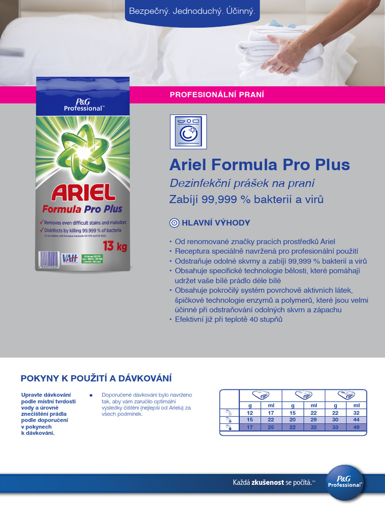 TL - Ariel Formula Pro Plus 13 KG - CZ | PDF