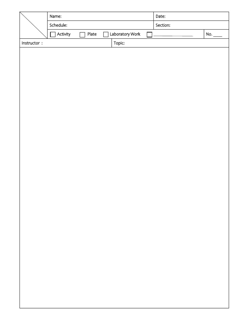Laboratory Work Schedule Template | PDF