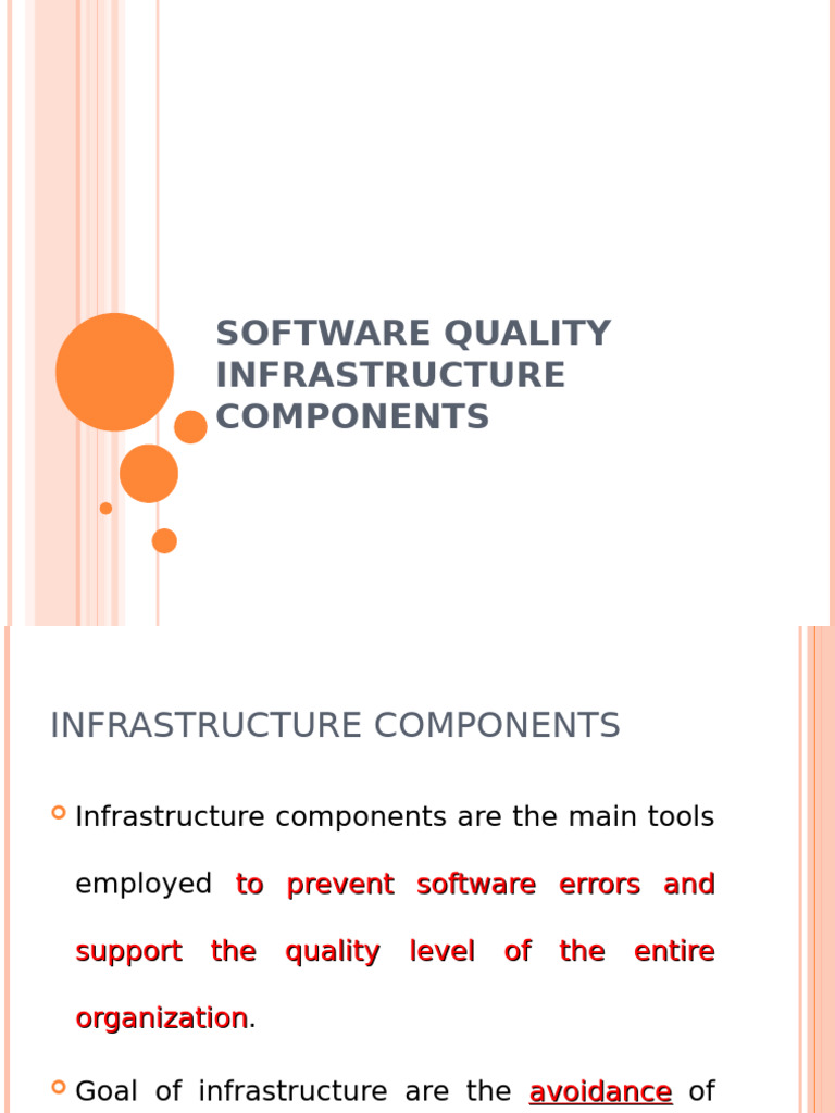 Software Quality Infrastructure Components | PDF | Certification | Software Quality