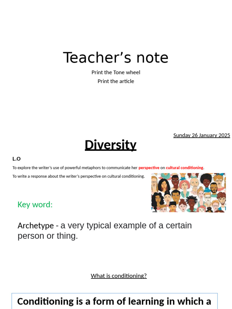 L6 Cultural Conditioning | PDF | Classical Conditioning | Psychology