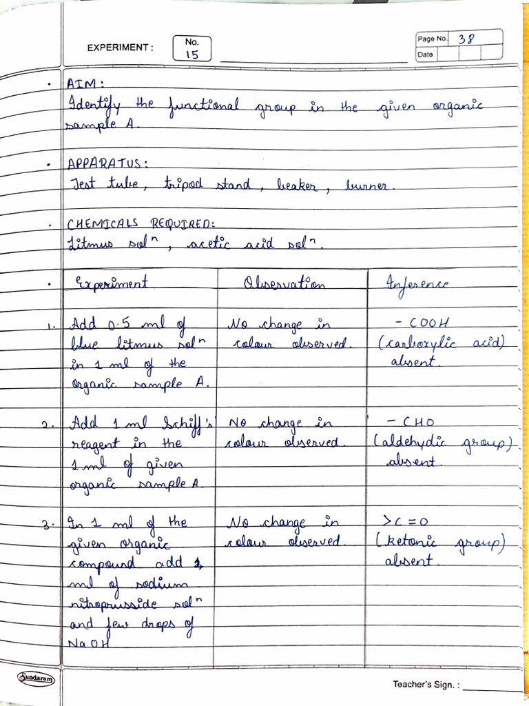 Exp. 15 Functional Group (Alcohol) | PDF