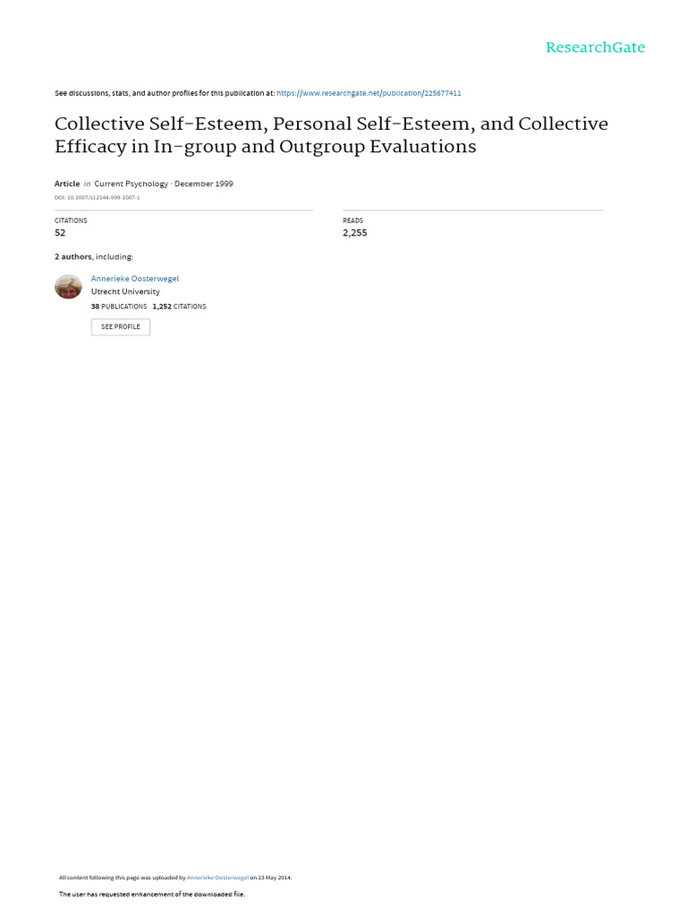 narcyzm kolektywny | PDF | Self Esteem | Self Efficacy