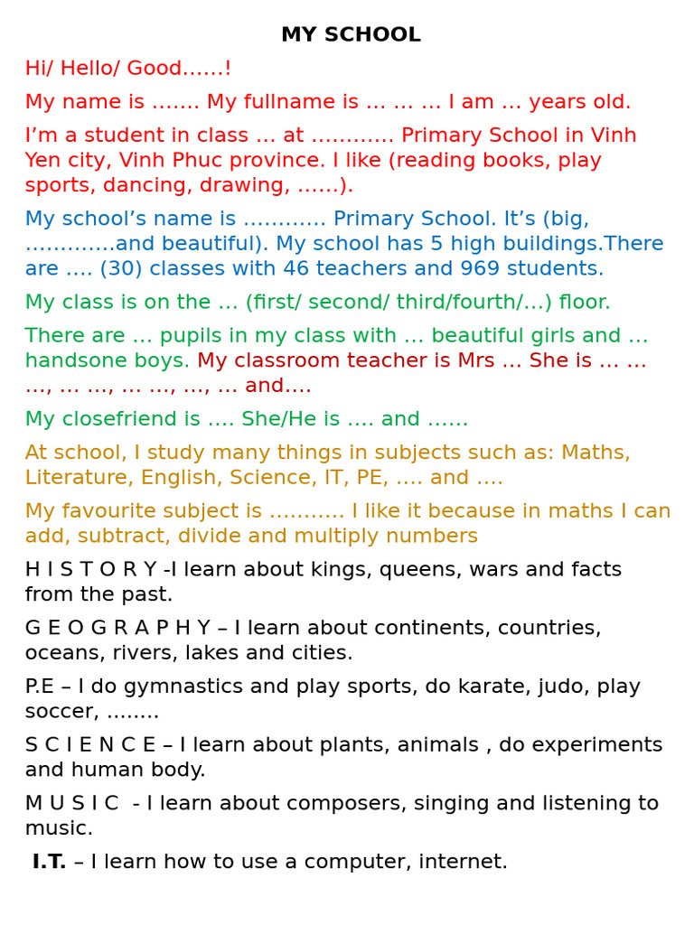 My School | PDF