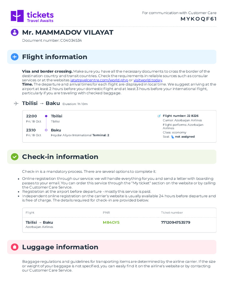 MYKOQF61 | PDF | Baggage | Transport