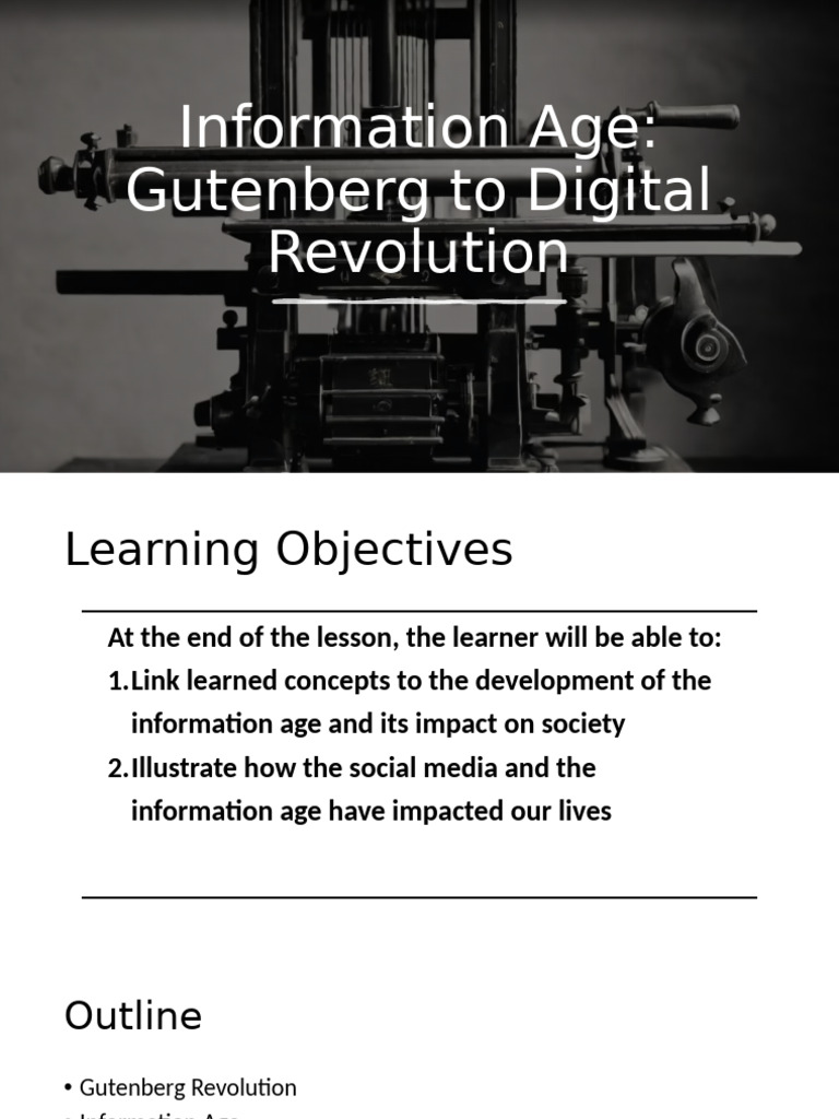 Week 5 Information Age Pdf Printing Press Johannes Gutenberg