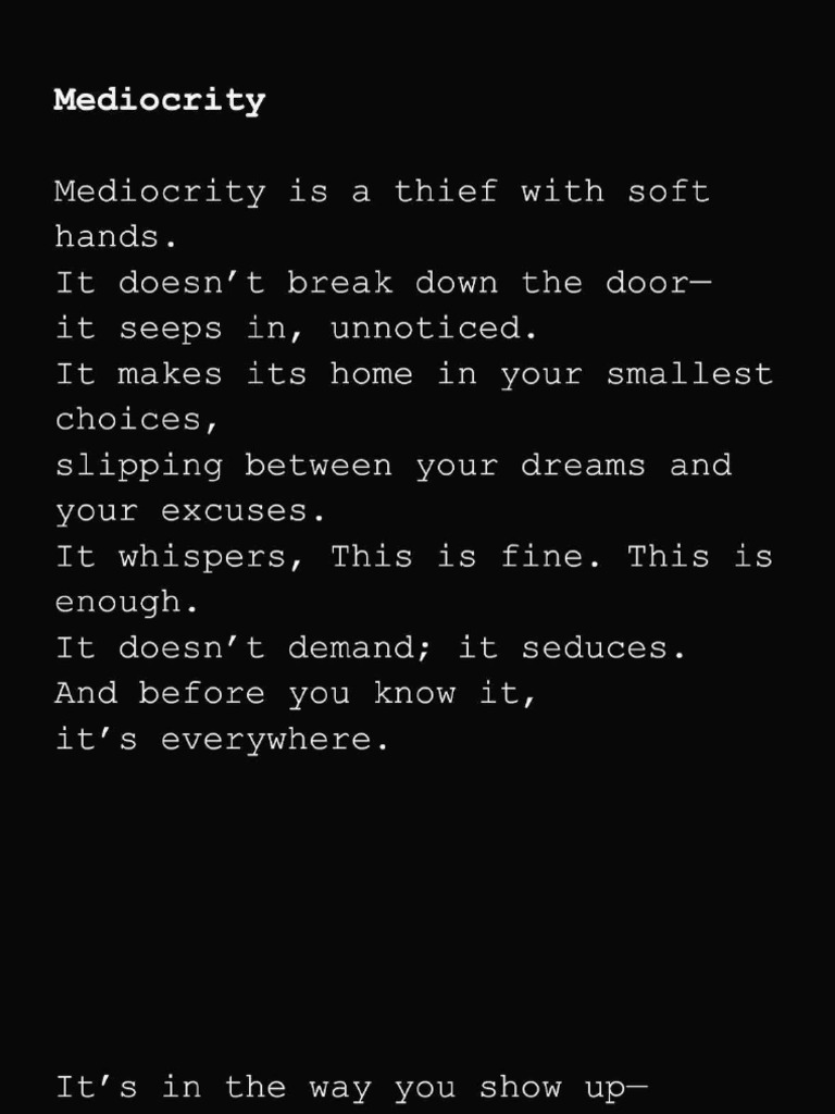 Mediocrity | PDF