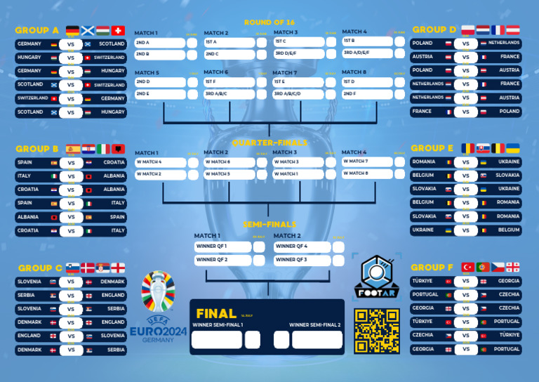 Uefa Euro Calendar 2024 | PDF | Germany National Football Team ...