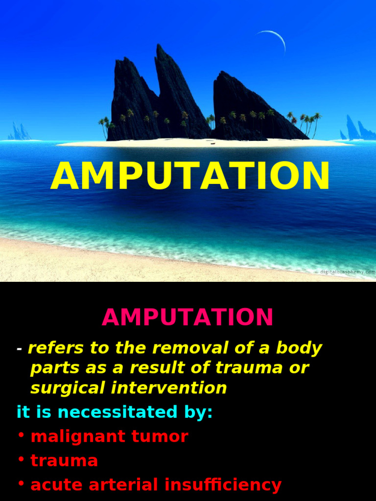 Amputation - Copy | PDF | Amputation | Prosthesis