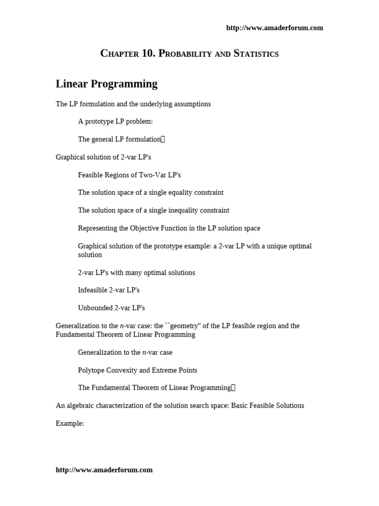 Chapter10.Linear.Programming | PDF | Linear Programming | Mathematical Optimization