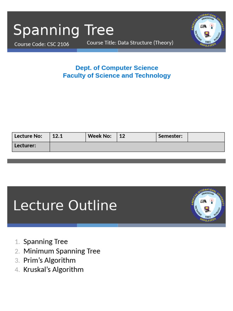 Lecture_12.1 | PDF | Graph Theory | Algorithms And Data Structures